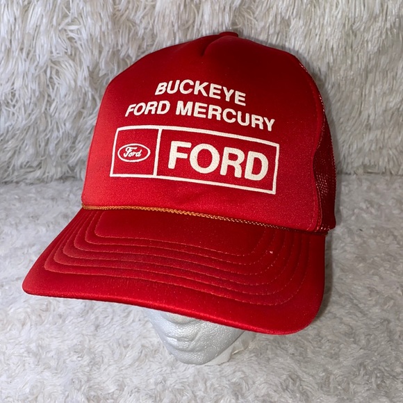 Ford | Accessories | Vintage Red Trucker Cap | Poshmark